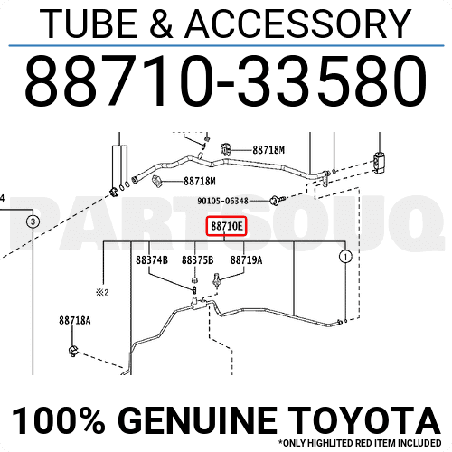 8871033580 Genuine Toyota TUBE & ACCESSORY 88710-33580 | eBay