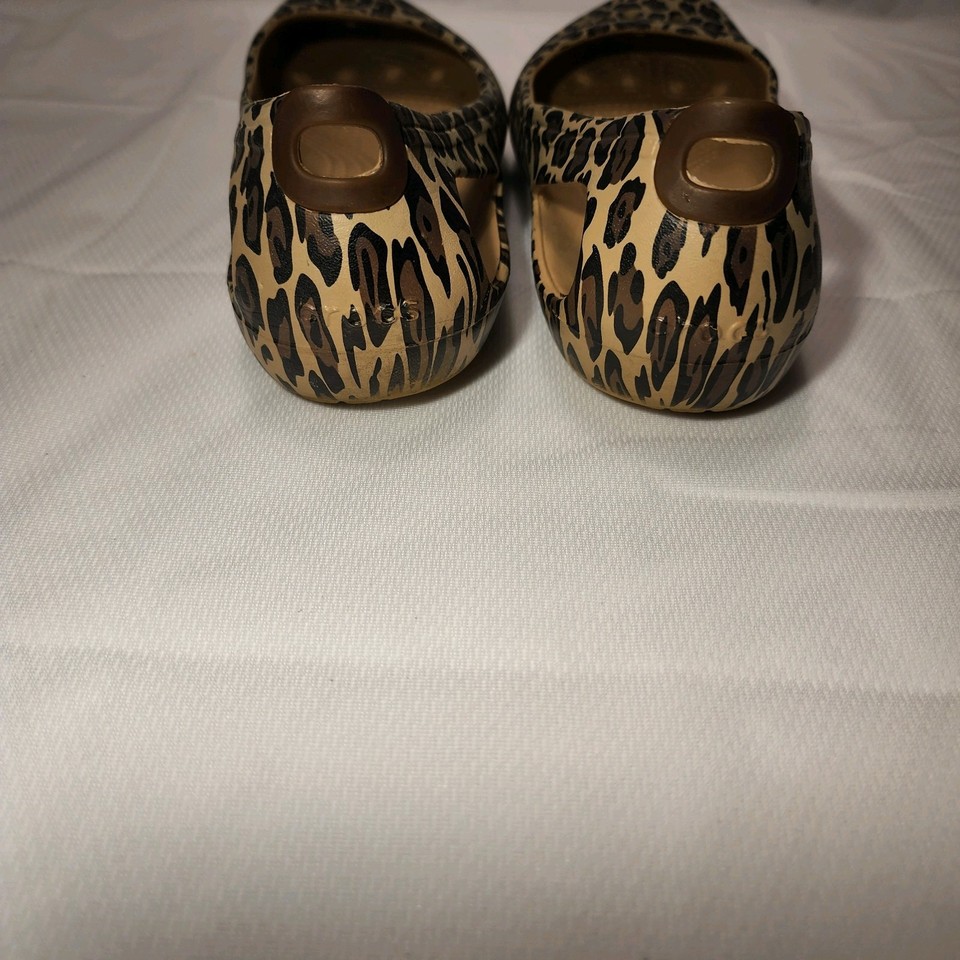 Women’s Crocs Size 7 Kadee Animal Print Leopard Slip-on Ballet Flat ...