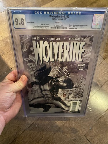 2007 MARVEL Comics WOLVERINE V3 #50 Rare Black & White Wrap Variant ...