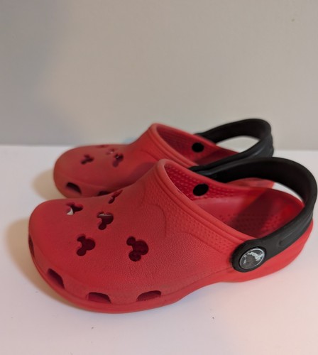 Crocs Disney Parks Mickey Mouse Bright Red Clogs M10 W11 Youth | eBay