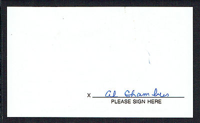Al Chambers signed autograph auto 3x5 index card Baseball Player F1157 ...