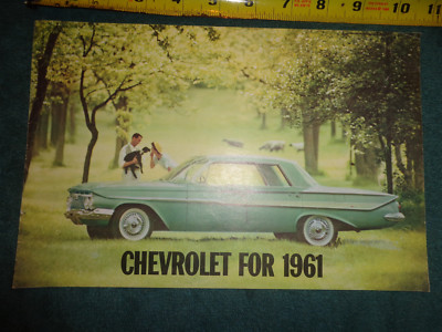 1961 CHEVROLET CAR SALES CATALOG / BROCHURE / ORIGINAL CORVAIR IMPALA ...