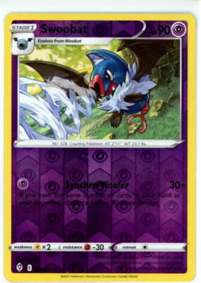 Pokemon TCG Swoobat 069/203 Swsh07: Evolving Skies Reverse Holo | eBay