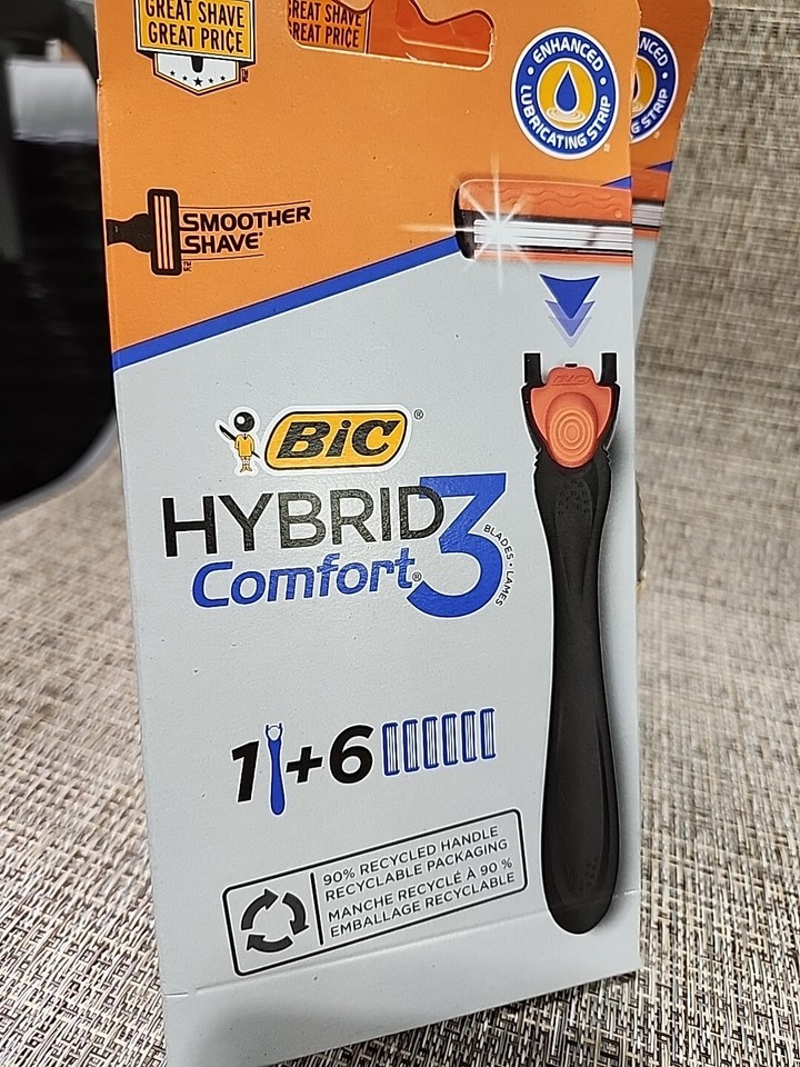BIC Comfort 3 Hybrid Men's Disposable Razor 3 Blades 36 Cartridges and ...