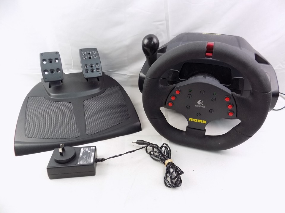 Boxed Logitech PC Momo Racing Force Feedback Wheel and Pedals | eBay