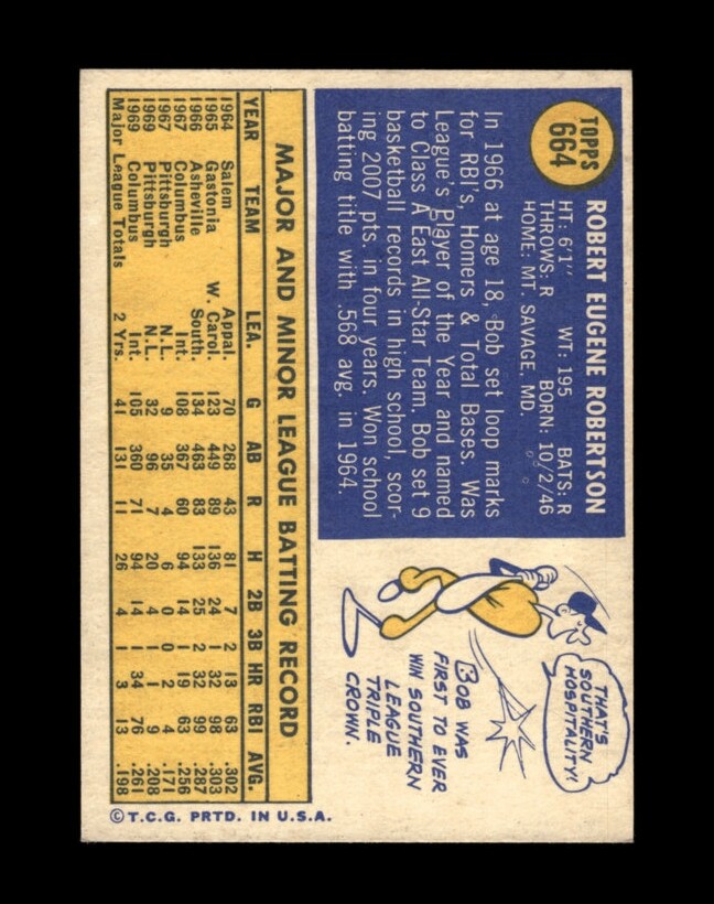 1970 Topps Set-Break #664 Bob Robertson NR-MINT *GMCARDS* | eBay