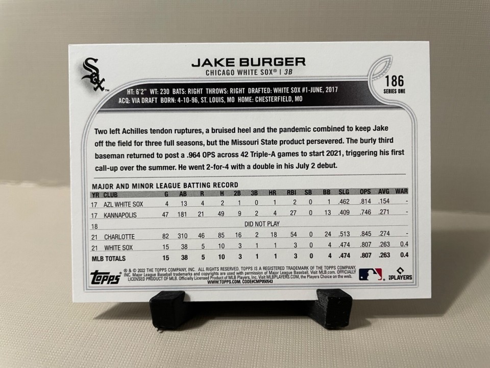 2022 TOPPS BASEBALL ROMY GONZALEZ ROOKIE CARD #595 CHICAGO WHITE SOX | eBay