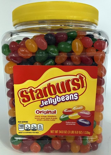Starburst Jelly Beans Candy 54 oz Bulk Candies Cherry Orange Lemon ...