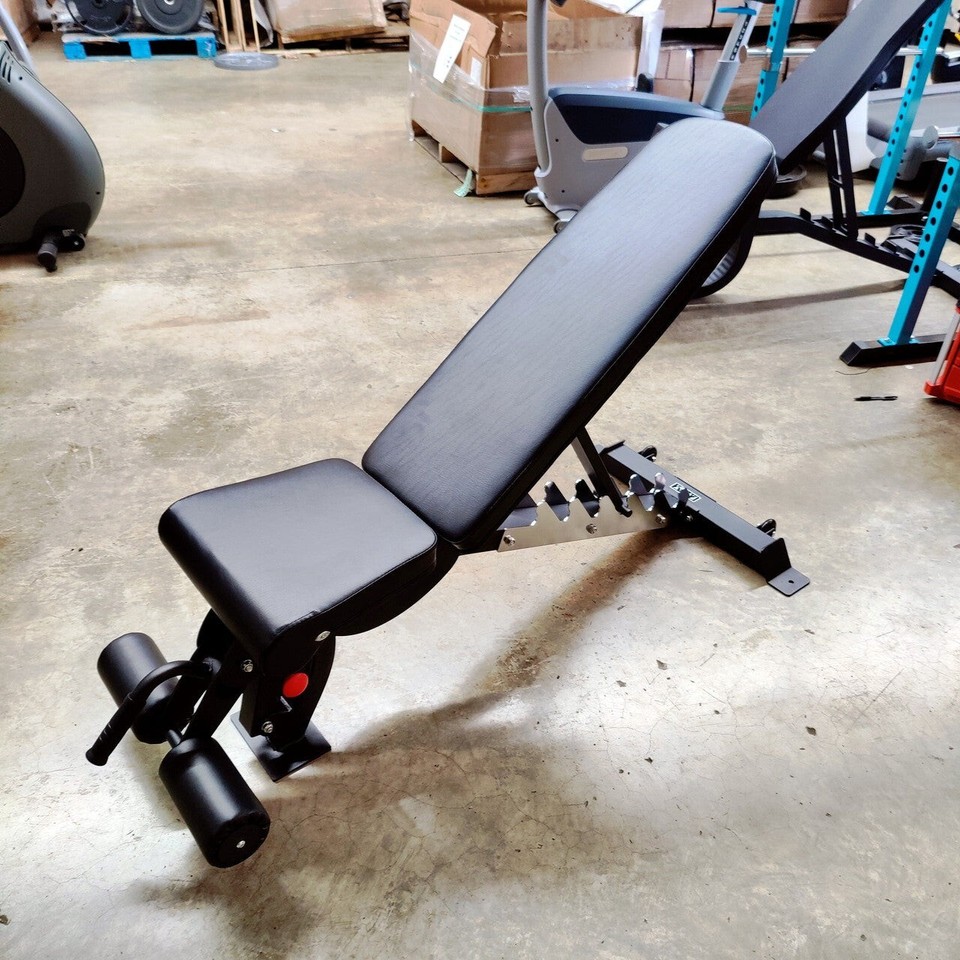 LETHAL FITNESS Heavy Duty FID Adj Bench 7 positions 1500lb Capacity W ...