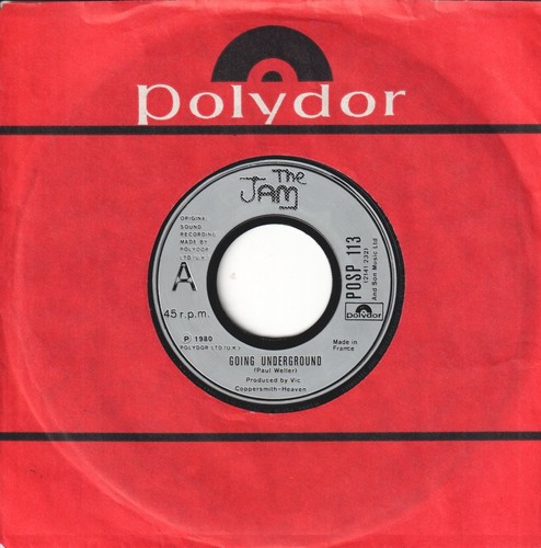 Jam Going Underground 7" vinyl UK Issue Pressed In France Polydor 1980 ...