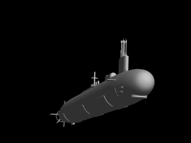 USS Arizona (SSN-803) VA Class Block V SSGN Sub 1:200 scale with ...