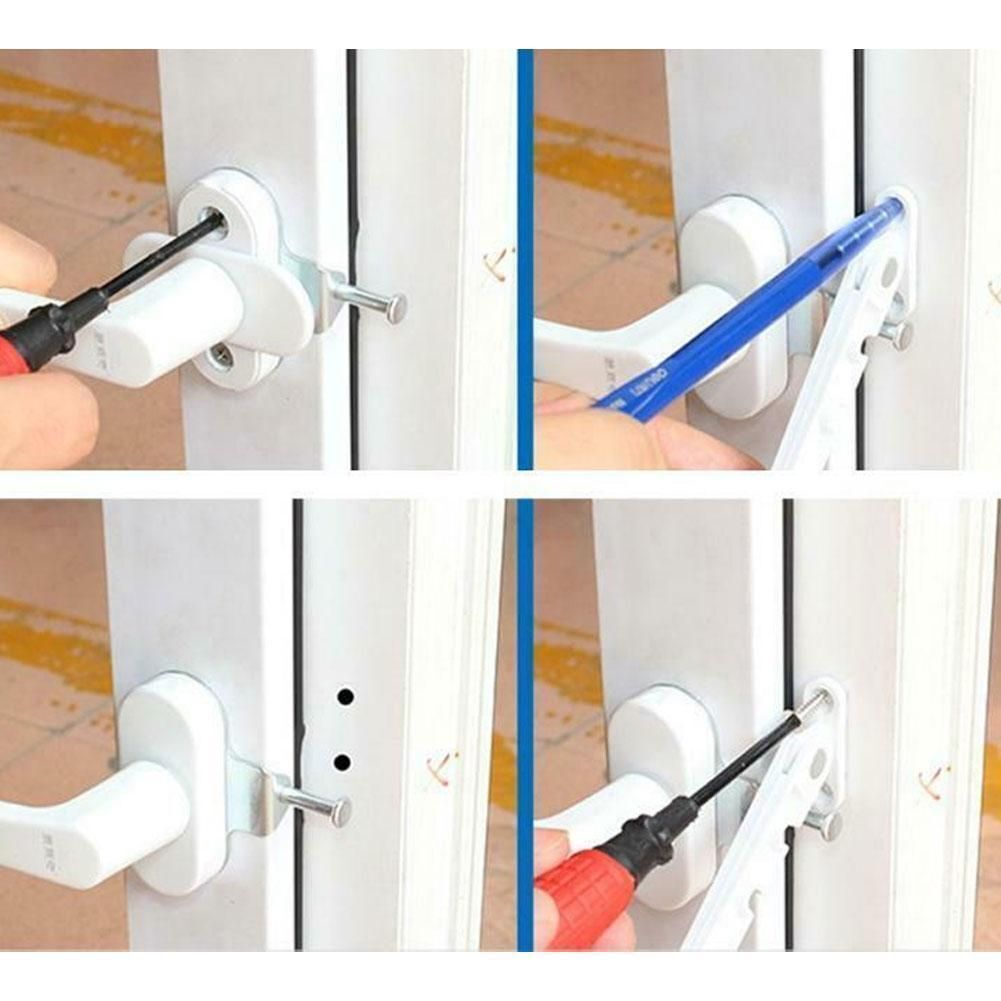 Security Sash Lock Window Limiter Latch Casement Wind Brace Position ...