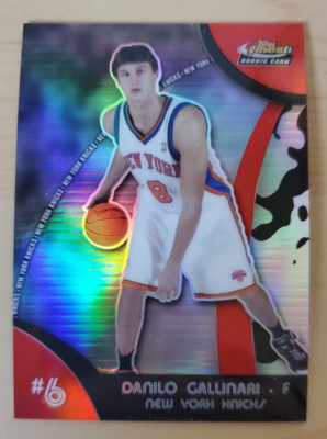 2008 Topps Finest Danilo Gallinari Red Rookie Refractor #106 New York ...