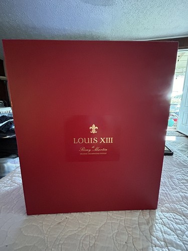 Louis XIII 750 ML Cognac Empty Decanter and case 1 Gold Top & 1 Glass ...