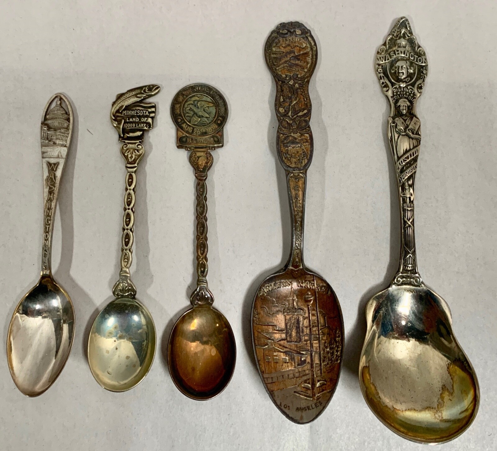 Lot of Vintage U.S. State USA Collector Souvenir Spoons (A7) | eBay