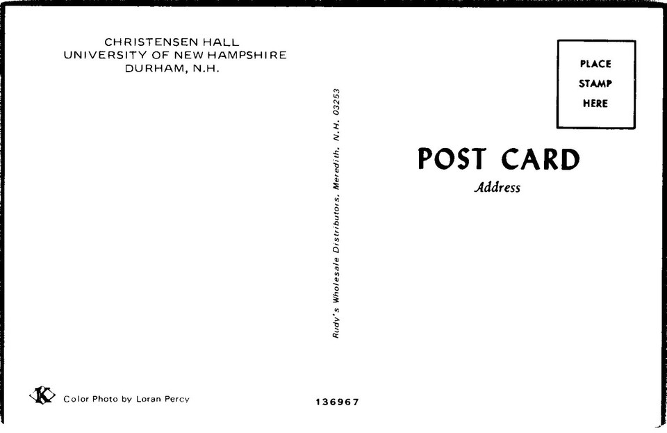 Christensen Hall University Of New Hampshire Durham New Hampshire ...