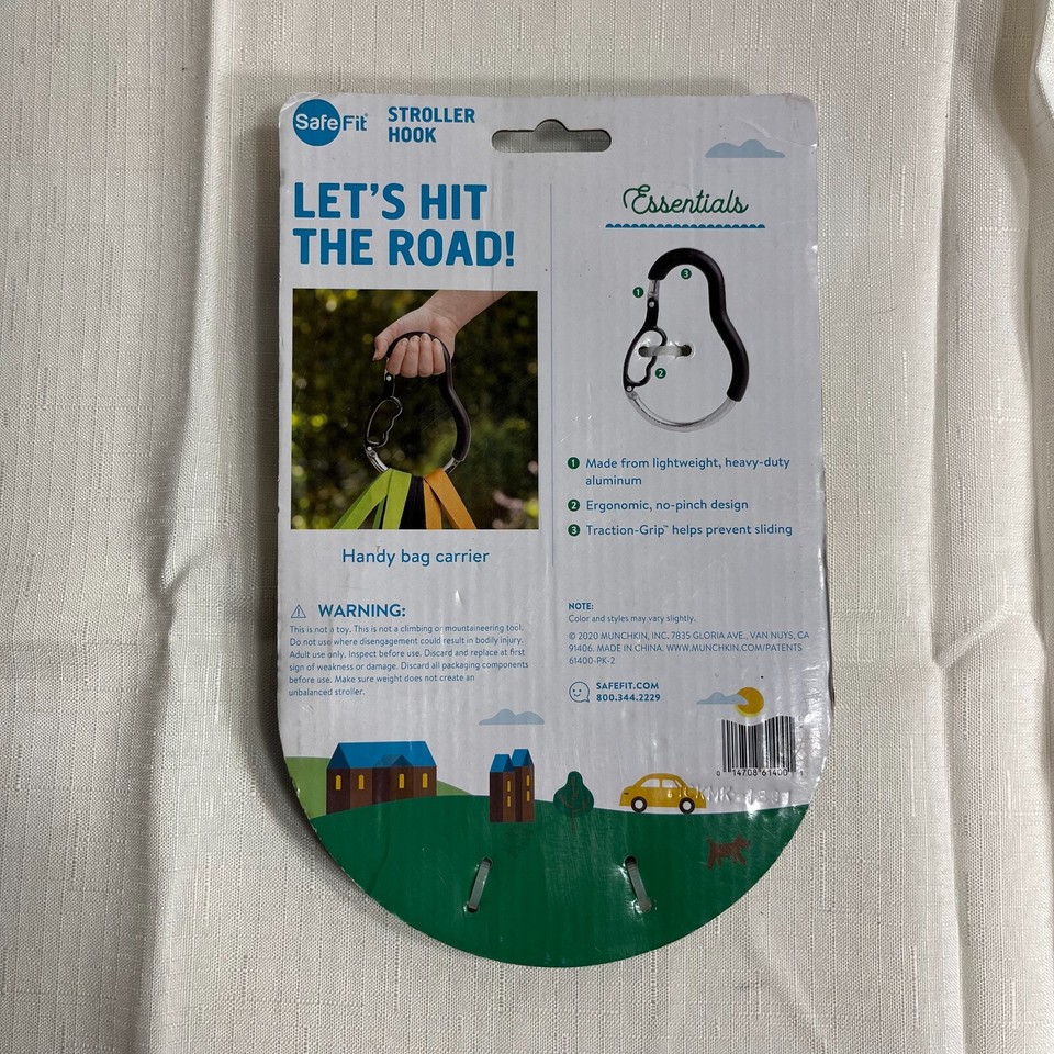 Safe Fit Big Stroller Hook Baby Hook Black New Groceries Handle ...