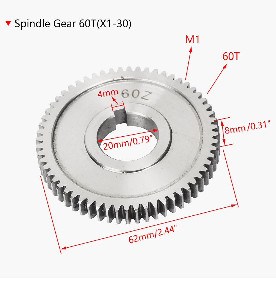 6pcs Change Gear Set for SIEG X1/SX1/SX1L/SOGI S1-16/Little Milling 1 ...