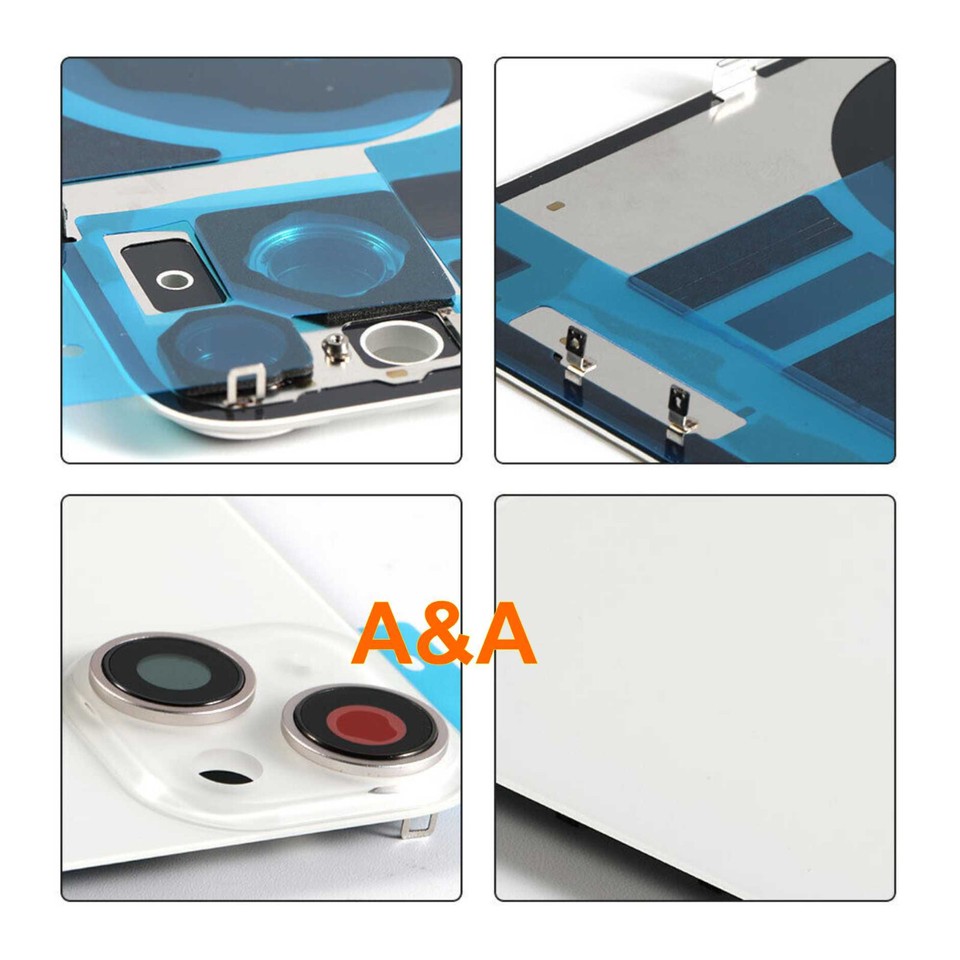 Back Glass replacement with Plate, Magnet, Camera len for Iphone 14 14 ...