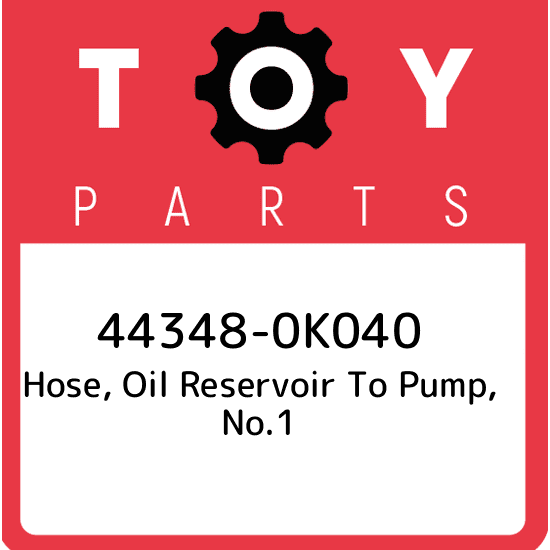 44348-0K040 Toyota Hose, oil reservoir to pump, no.1 443480K040, New ...