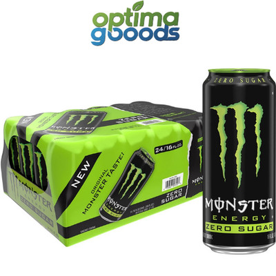 Monster Energy Zero Sugar Drink 16 fl oz Cans – 24 Pack | Zero Calorie ...