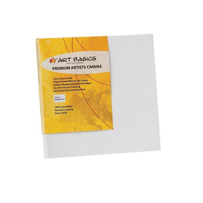 Art Basics Premium Stretched Cotton Canvas Triple Primed 8"x8" for ...