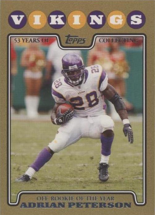 2008 Topps - Adrian Peterson #329 Gold Border /2008 for sale online | eBay