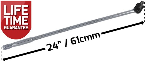 HEAVY DUTY BREAKER BAR 1/2" Drive 24" Long Strong Arm Power Bar Wheel ...