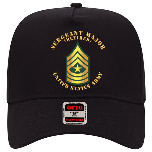 Baseball Cap - Army - Sergeant Major - SGM - Retired | eBay