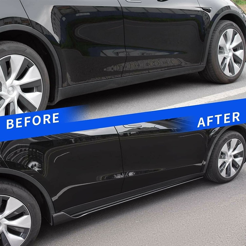 Fits for 2020-2022 Tesla Model Y Side Skirts Body Kits Rocker Panel ...