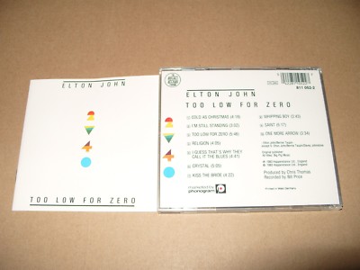 Elton John Too Low For Zero 10 Track cd 1983 vg/ex condition. (M) | eBay