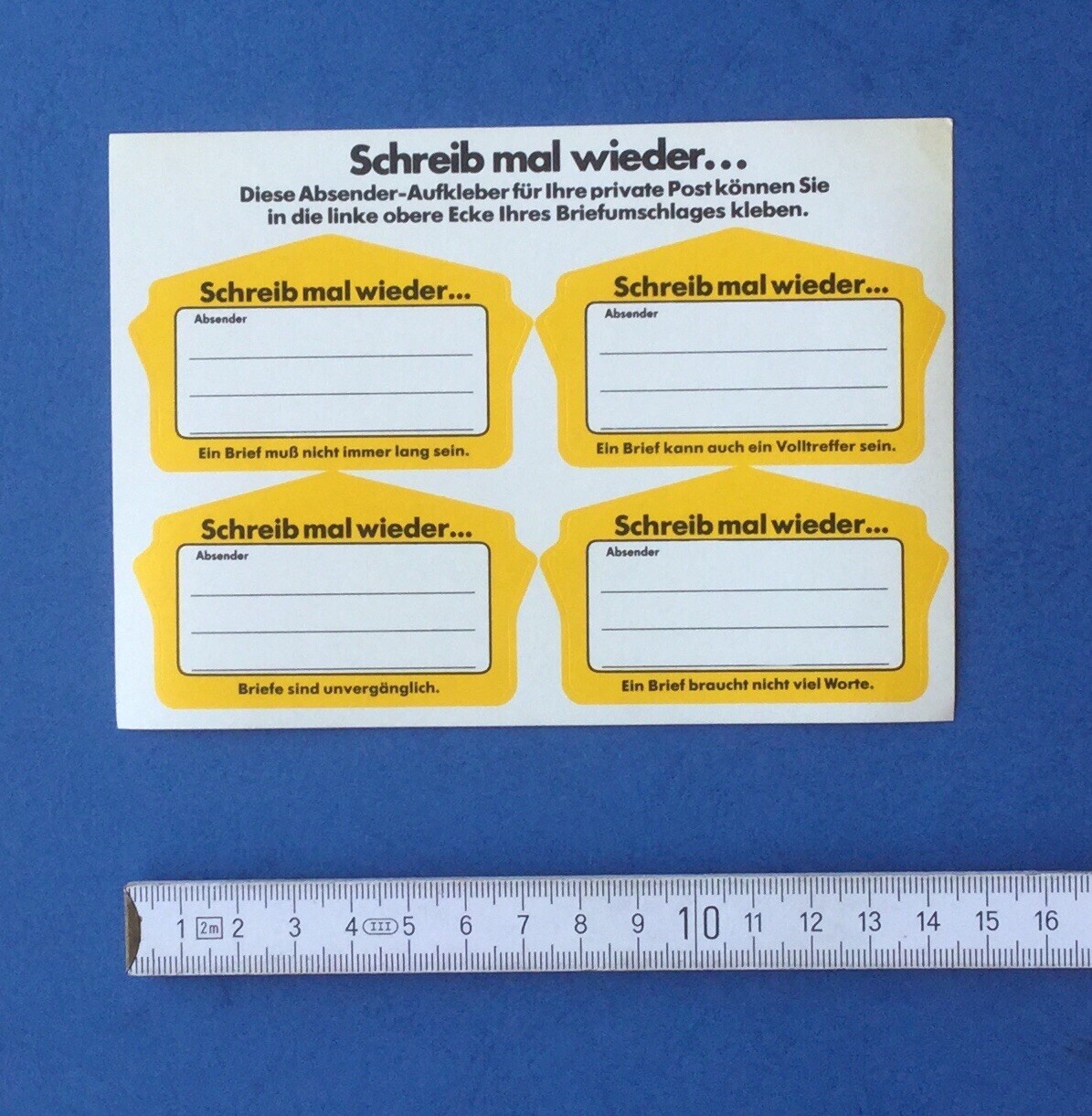 Aufkleber Sticker Post Schreib mal wieder 4er Retro alt | eBay.de