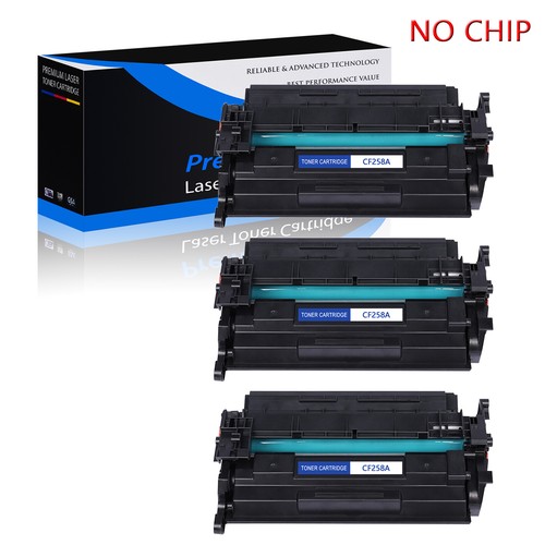 3 Pack Toner for HP 58A CF258A No Chip LaserJet Pro M404 M404dw MFP ...