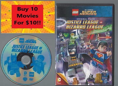 Lego: DC Justice League Vs Bizarro League (DVD, 2015) Disc & Cover Art ...