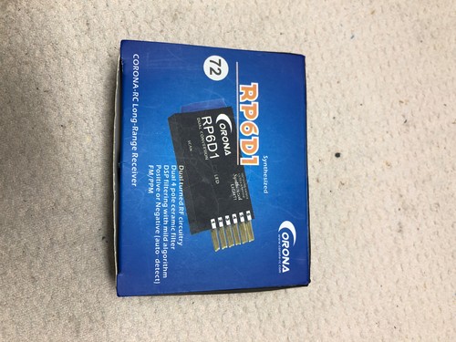 CORONA Synthesized 72Mhz 6CH Futaba/JR Compatible Receiver RP6D1 Full ...