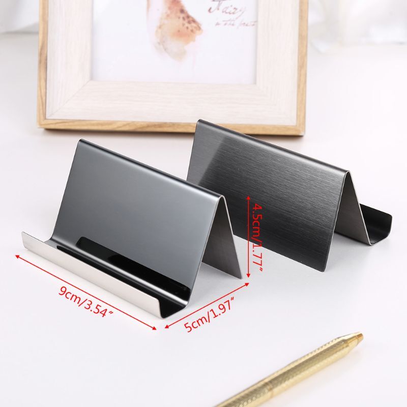 Stainless Steel Business Card Holder Desktop Card Display Rack ...