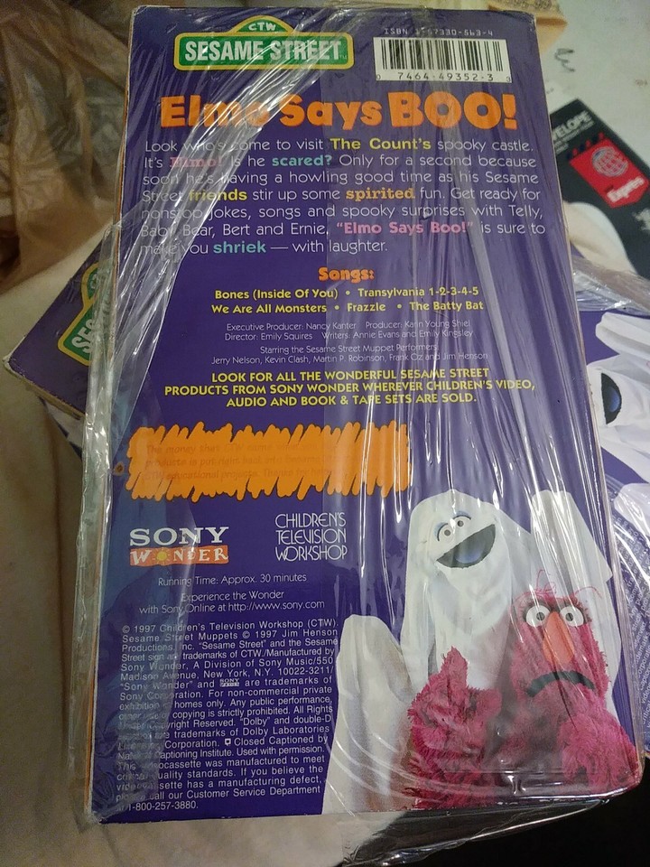 Sesame Street - Elmo Says Boo VHS RARE VINTAGE COLLECTIBLE BRAND NEW ...
