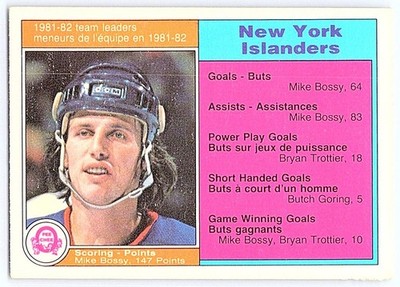 1982-83 O-Pee-Chee Mike Bossy New York Islanders #197 | eBay UK