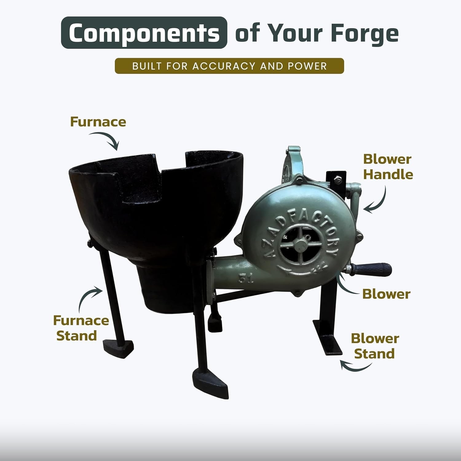 Blacksmith Forge Foundry Furnace with Hand Blower for Knife Making ...