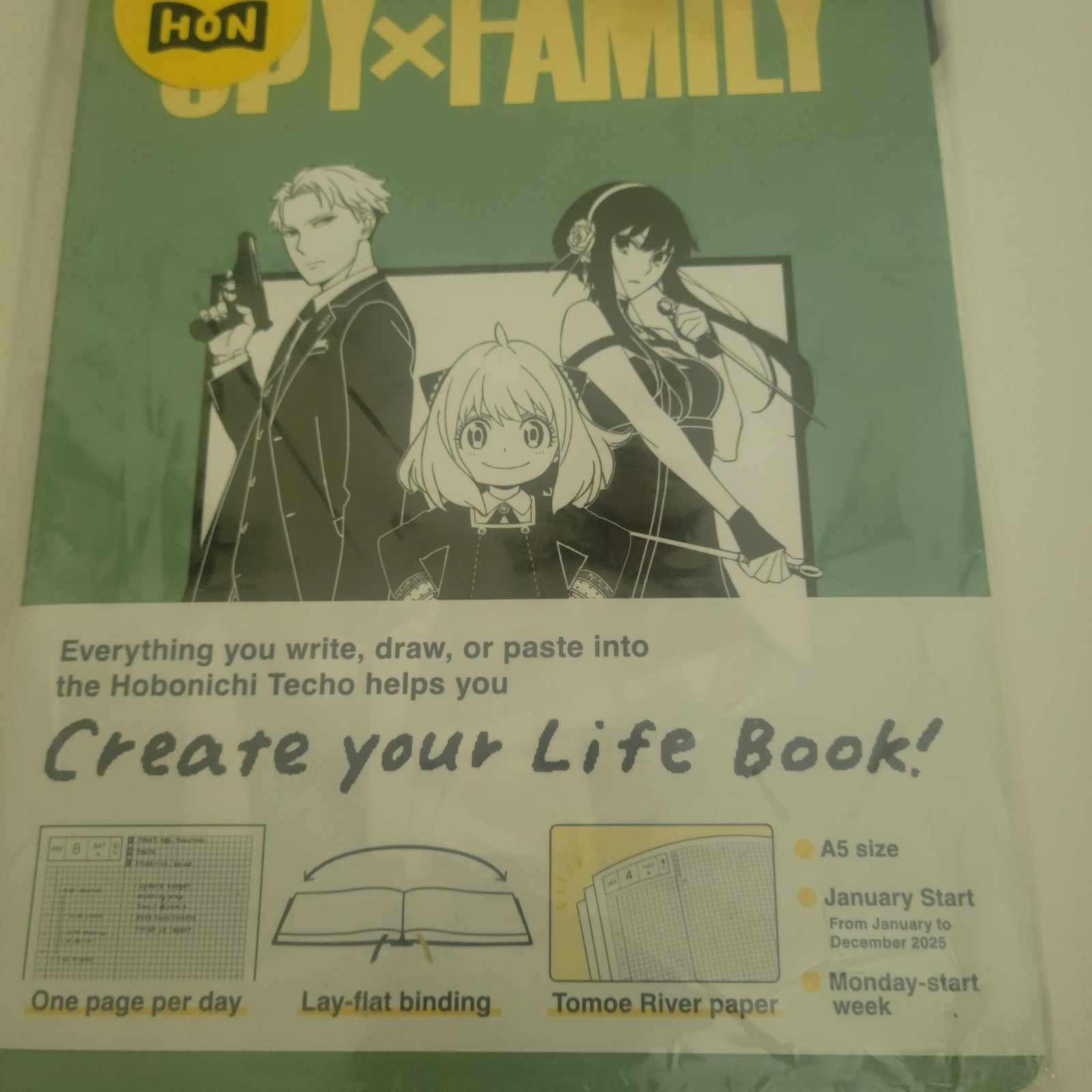 Hobonichi Techo Planner Cover Spy x Family Forger Family A5 Cousin 2025