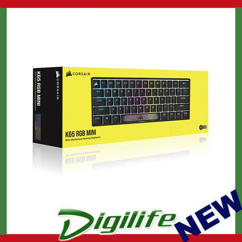 Corsair K65 RGB MINI 60% Mechanical Gaming Keyboard, Backlit RGB LED ...