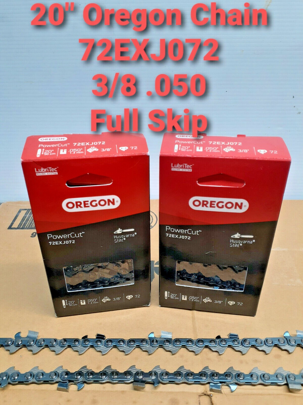 2 PACK 20" Fits STIHL MS360 Oregon 72EXJ072 Full Skip Chisel Chainsaw ...