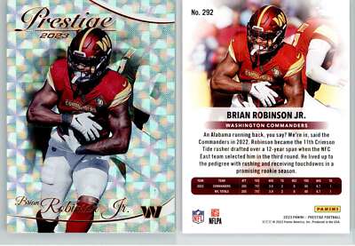 Brian Robinson Jr. 2023 Prestige Xtra Points Hyper #292 Commanders | eBay