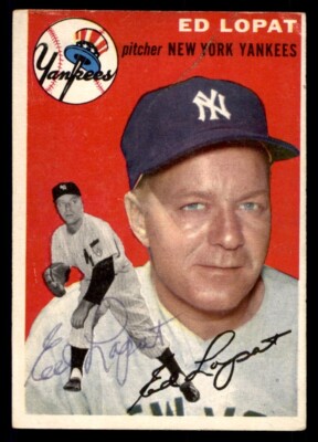 1954 Topps Baseball #5 Ed Lopat Signed Autograph (no COA) | eBay