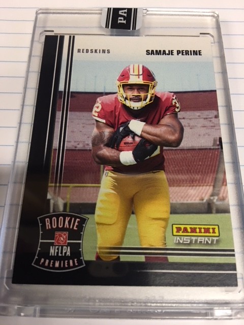 2017 Panini Instant BLACK Samaje Perine RC Rookie Photo Shoot Premiere ...