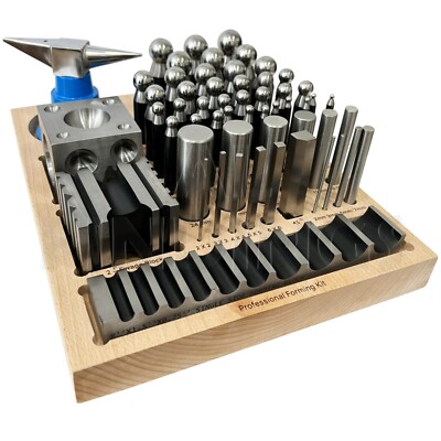 56pc Jumbo Doming Block Swage Punch Set made of Steel Dapping Die ...