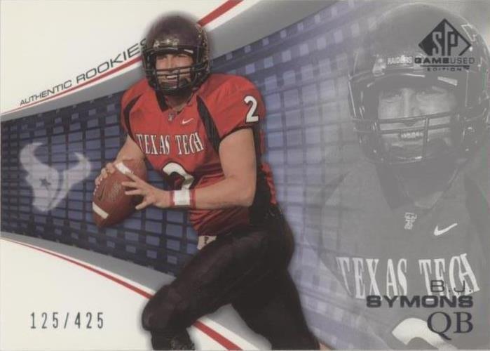 2004 SP Game Used Edition - Authentic Rookies B.J. Symons #151 /425 (RC ...