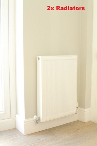 2x Stelrad Compact P+ Radiator - 450mm X 600mm Double Panel Single ...