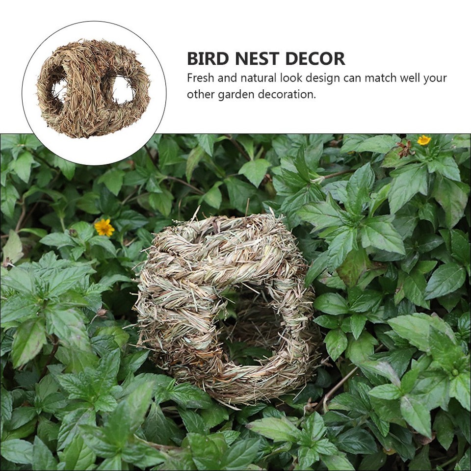 Handmade Woven Nest Parakeet Nesting Box Garden Bird Decor Pet Toy ...