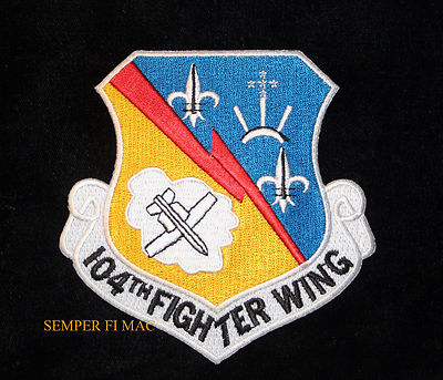 104TH FIGHTER WING HAT PATCH US AIR FORCE AFB BARNES ANG PIN UP F15 ...